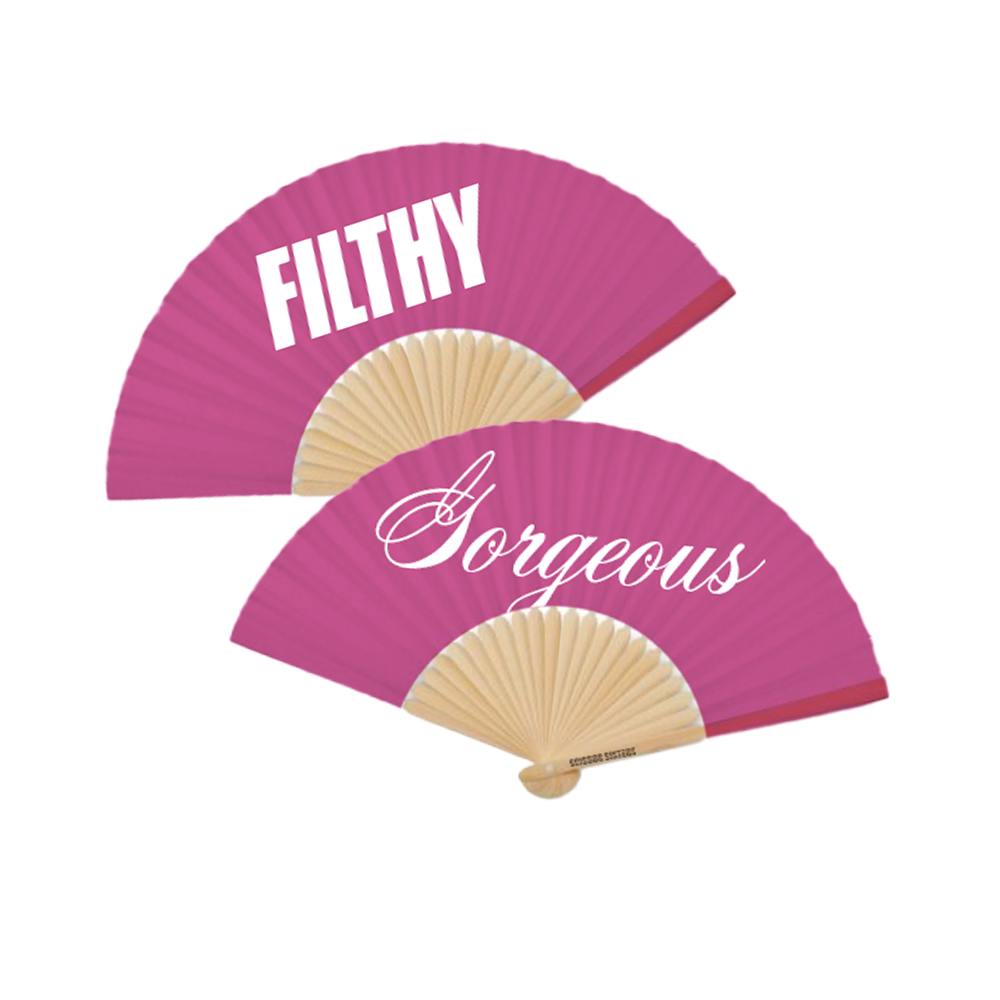 F&G DOUBLE SIDED PINK HAND FAN – Scissor Sisters